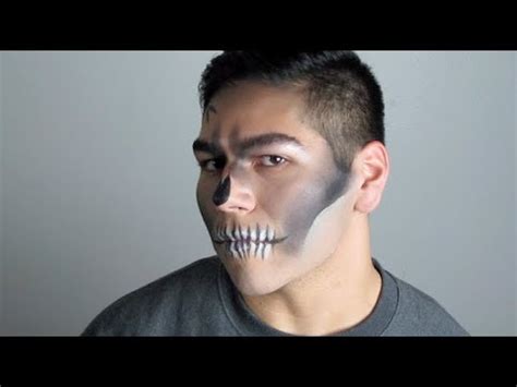 How To Easy Halloween Skeleton Makeup Men S Makeup Tutorial YouTube