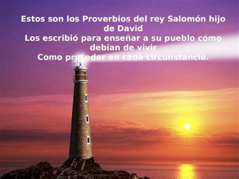 PPT Estos son los Proverbios del rey Salomón hijo de David Los