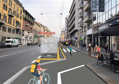 Milano pista ciclabile Corso Buenos Aires come sarà