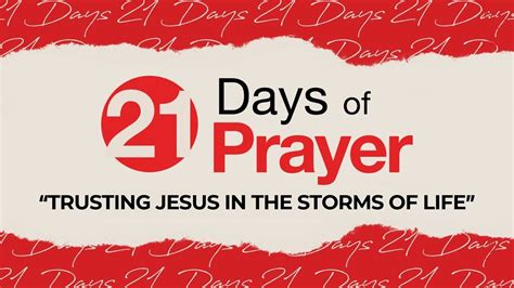 Days Of Prayer Trusting Jesus In The Storms Of Life Youtube