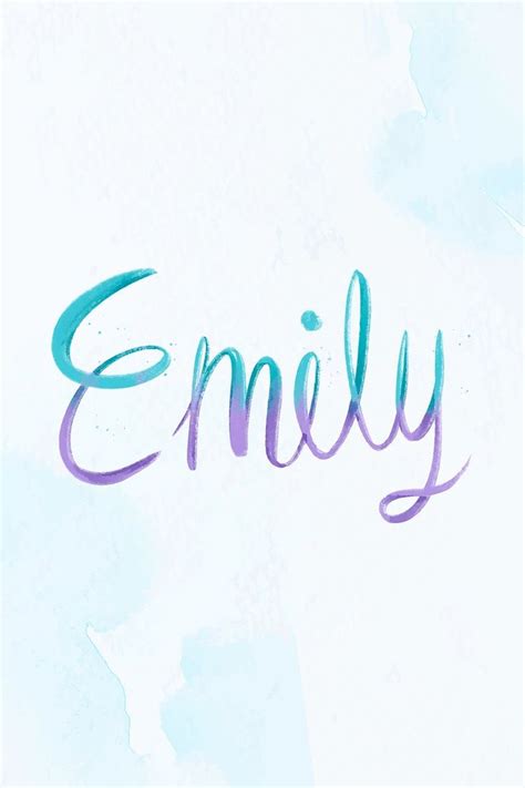 Emily Name Hand Lettering Vector Font Free Image By Rawpixel