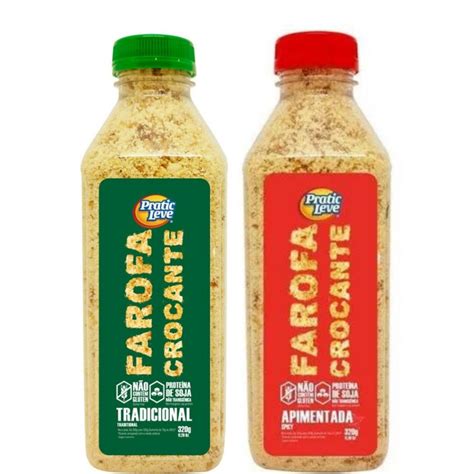 Kit 2 Farofa Crocante Pratic Leve Proteína De Soja 320g