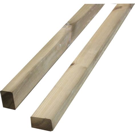 Lambourde demi chevron 45x70mm en Pin raboté traité autoclave vert