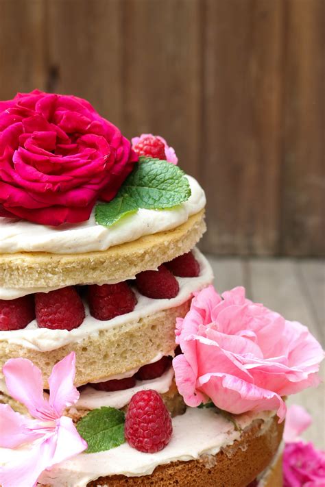 Layer Cake Framboises Et Vanille Vegan Rose Citron
