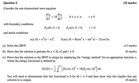 solved consider the one dimensional wave equation ∂2u