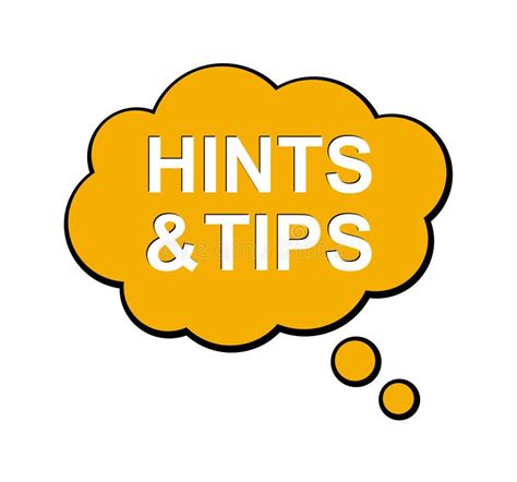hints and tips stock vector illustration of background 176512414
