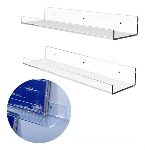 Hebang 2 Piezas Con Estante De Pared Flotante Acrílico Tra Color