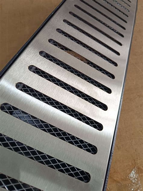 Ralo Pluvial Quintal 15x50 Inox 304 Cocho Coletor Saída Baixa 100mm e