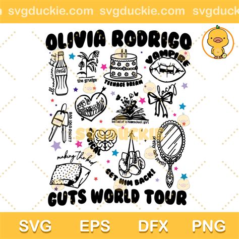 Olivia Rodrigo GUTS Album SVG Olivia Rodrigo Singer SVG