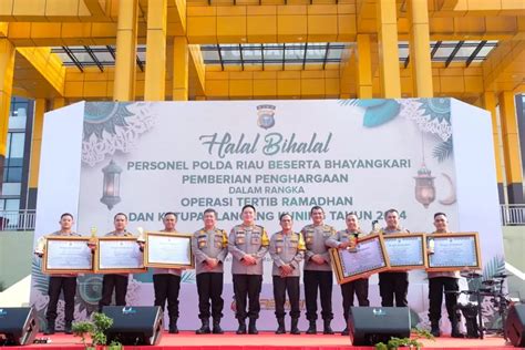 6 Kapolres Di Riau Raih Penghargaan Pengamanan Mudik Dan Arus Balik