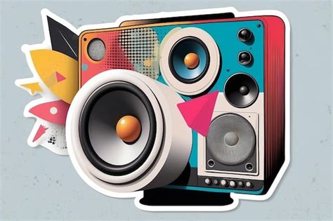 Premium Photo Halftone Loudspeaker In Hand Vintage Collage Element