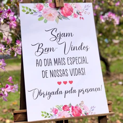 Placa recepção bem vindos convidados casamento