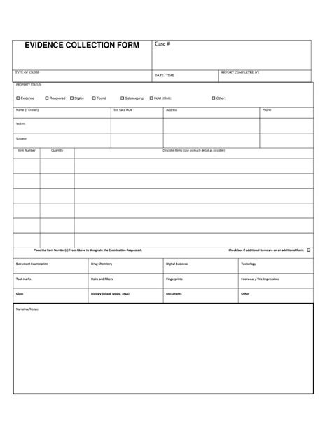 Printable Evidence Label Template Fill Online Printable Fillable