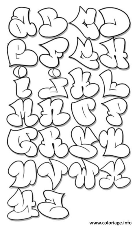 Coloriage Rigolo Alphabet Bubble Letters JeColorie