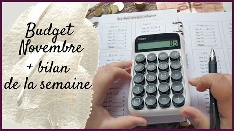 Budget De Novembre Avec Le Nouveau Planner Bilan De La Semaine 1 Et