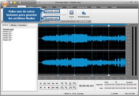 Cómo dividir un archivo de audio en pistas separadas con AVS Audio Editor