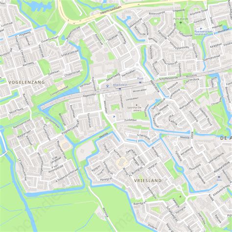 Spijkenisse Modern Atlas Vector Map Boundless Maps
