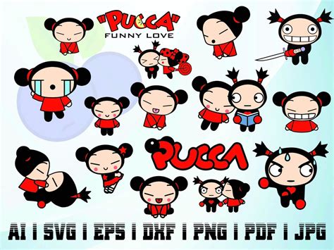Pucca Garu Svg Clipart Cricut Ready Funny Love Vector Logo Etsy Hong Kong