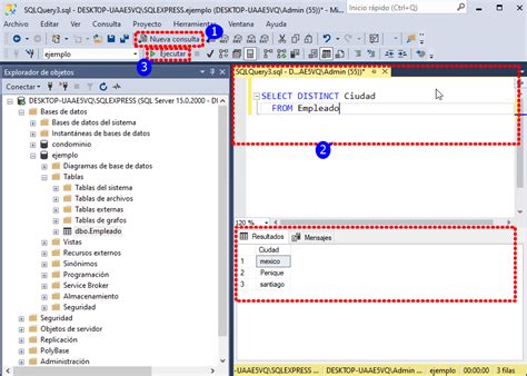 SQL SELECT DISTINCT Devuelve valores Únicos Sqlserverdb