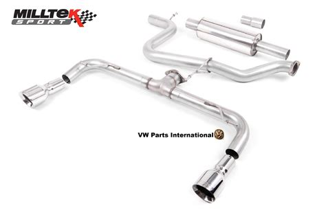 VW Golf MK7 2 0 GTD Milltek Sport 3 Cat Back Resonated Exhaust System