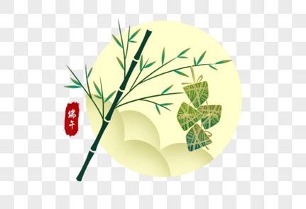 圆形竹子竹叶端午节粽子边框元素素材下载 正版素材402033396 摄图网