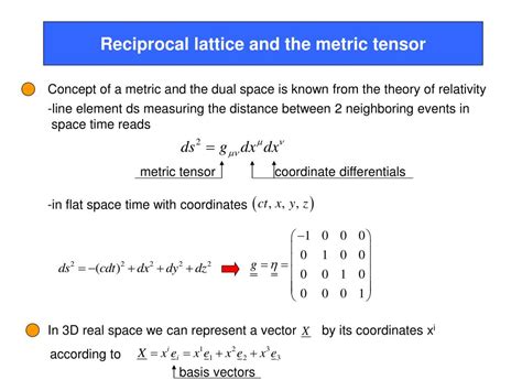 ppt reciprocal lattice and the metric tensor powerpoint presentation id 2782879