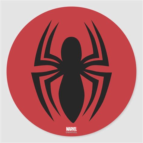 Spider Man Spider Logo Classic Round Sticker Zazzle Spiderman