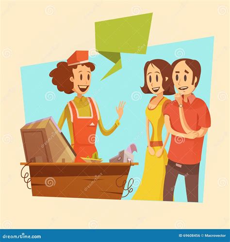 Vendeuse Stock Illustrations Vecteurs Clipart 1 577 Stock