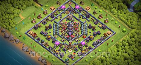 Melhor Layout De Defesa Cv Link H Brido Coc Clash Of Clans