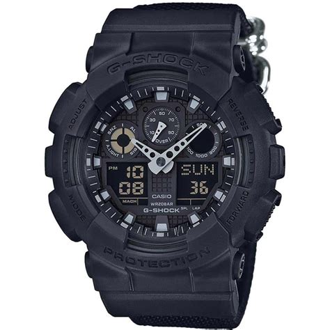 Casio G Shock Men S Blackout Cloth Alarm Chronograph Watch Watches