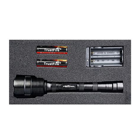 Trustfire Tr 3t6 Battery Powered Led Flashlight With 3800lumen And 3pcs