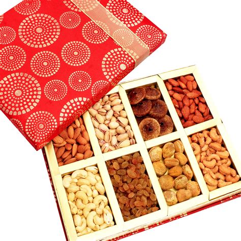 Ghasitaram Gifts Diwali Gifts Dryfruits Pack Of 50 Satin 8 Part