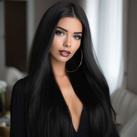 Long Straight Black Wig Synthetic Long Black Wigs For Women Cosplay