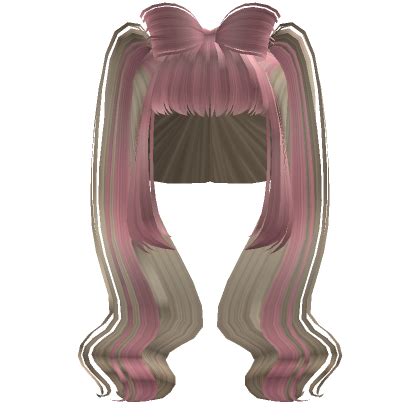 Adorable Bow Tied Pigtails In Blonde Pink Roblox Item Rolimon S