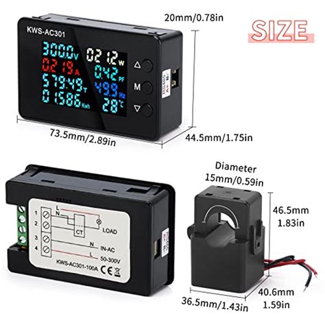 Compteurs Multifonctions AC 50300 V 100 A Avec Transformateur Ouvert
