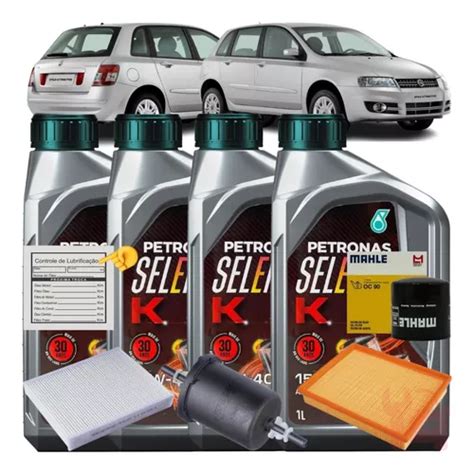 Kit Troca De Óleo Selenia 15w40 Fiat Stilo 1 8 8v Filtros