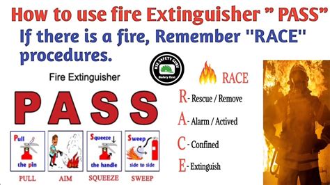 PASS Vs RACE How To Use A Fire Extinguisher By PASS Rule YouTube