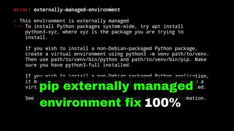 Kali Linux Pip Externally Managed Environment Problem Fix Alienkrishn
