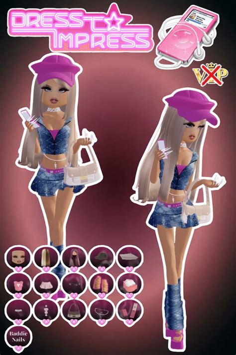 Y2K PINK MCBLING Dti Fit NO ROBUX OR VIP In 2024 Dress To