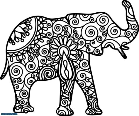 Elefanten Ausmalbilder Mandala Tiere F R Kinder Blumen Geometrisches