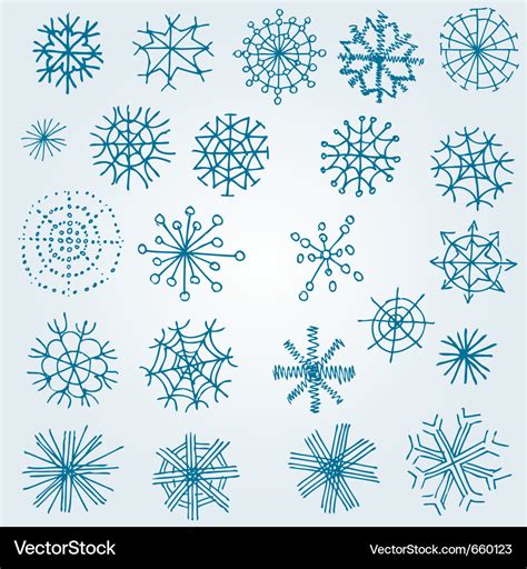 Hand Drawn Snowflakes Royalty Free Vector Image