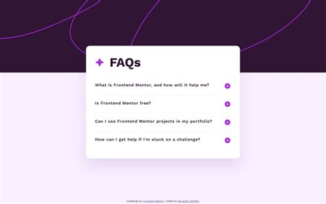 Frontend Mentor Responsive FAQ Accordion Using Html Css And Vanilla