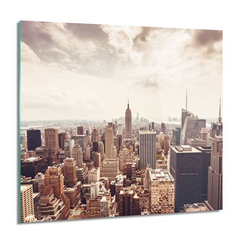 ArtprintCave Miasto widok niebo obraz szklany na ścianę 60x60 cm