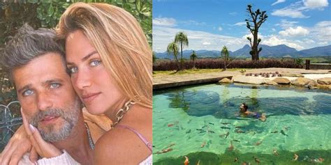 Sauna e lago rancho de Gagliasso e Gio tem diária de R 20 mil