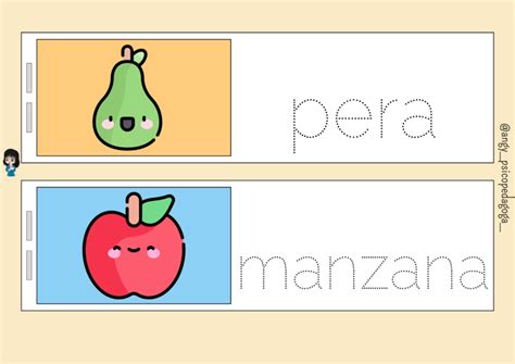 Tarjetas De Grafomotricidad Edici N Frutas Y Verduras Profe Social