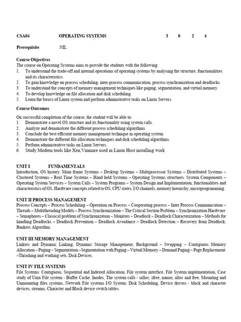 os syllabus pdf process computing operating system