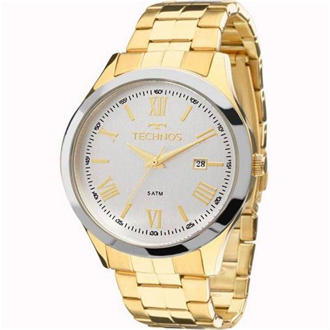 Relógio Technos Feminino Dourado Aço Inox AnalRelógio Technos Feminino
