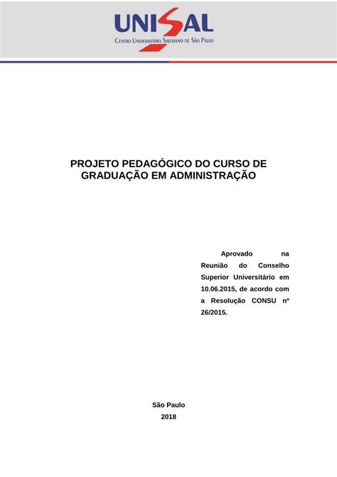 PDF PROJETO PEDAGÓGICO DO CURSO DE GRADUAÇÃO PROJETO PEDAGÓGICO