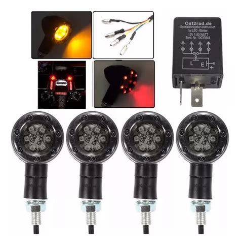 Kit Piscas Seta E Freio Moto Bullet Led Rele Brinde Mercadolivre