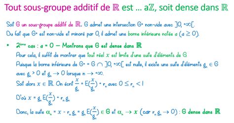 Maths Sous Groupes Additifs De R Part II SYMPHRONIA